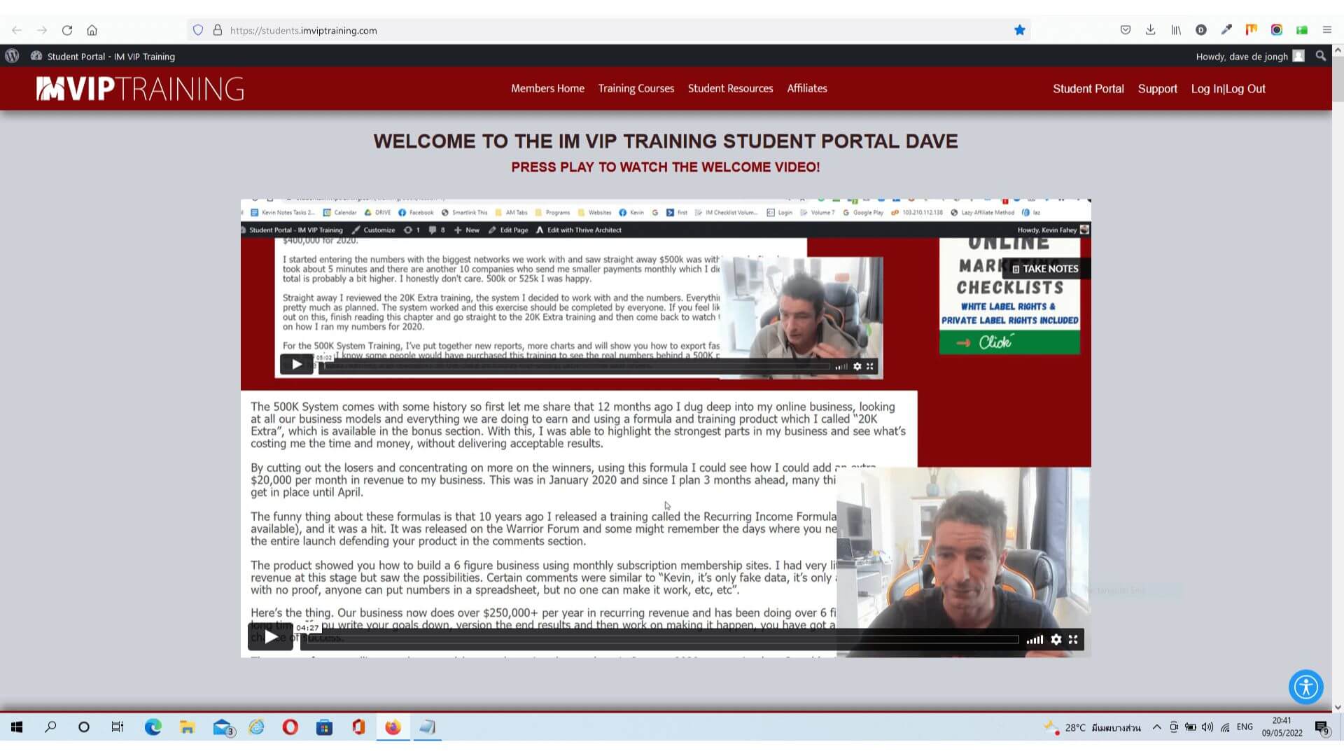 IM VIP Training Closing Sale Review